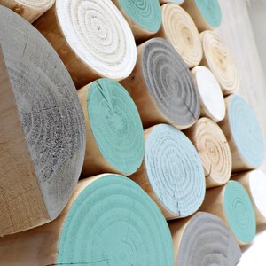 Decorative Logs RUSTIC TEAL Colour Mix to Stack in an Unused Empty ...