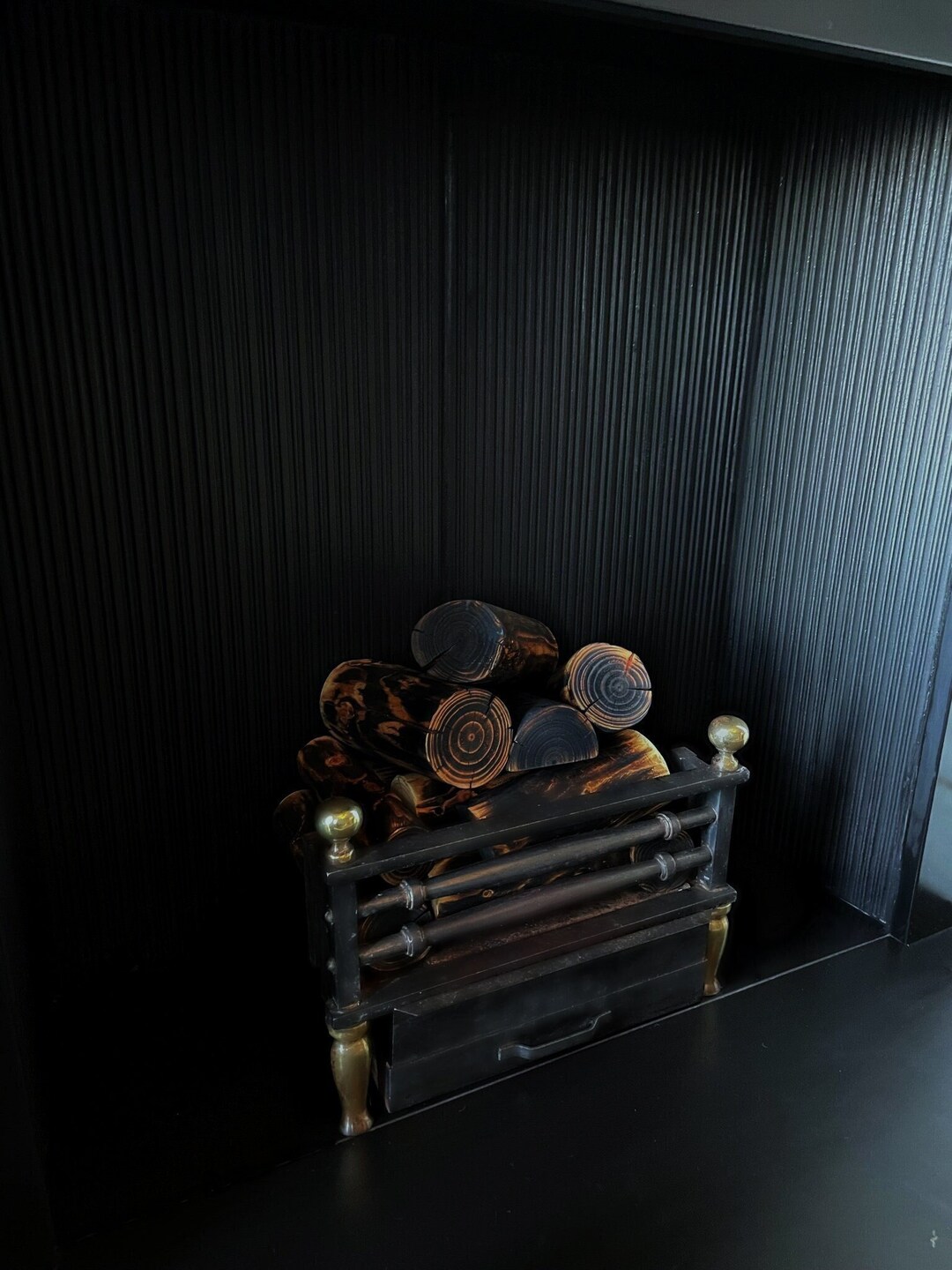 Blackened DECORATIVE LOGS Charred Wood Logs, Log Stack, Log Display ...