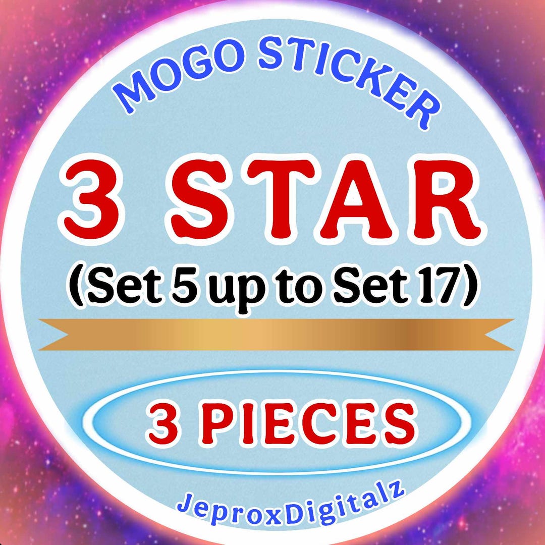 Mono Go 3 STAR Sticker (3 Pieces) Set 5-17 (choose 3) - Etsy