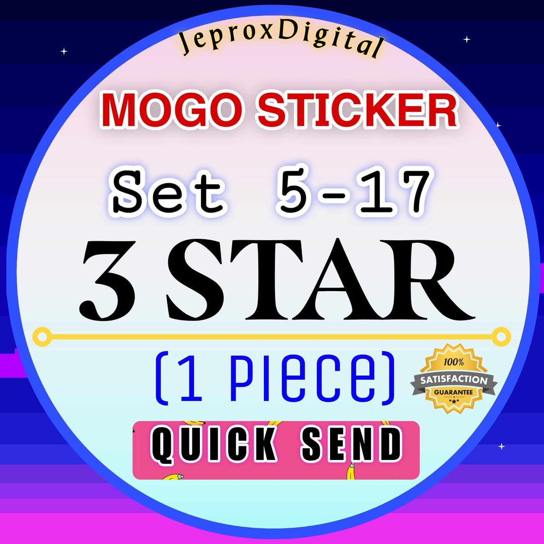 Mono Go 3 Star Sticker 1 Piece - Etsy