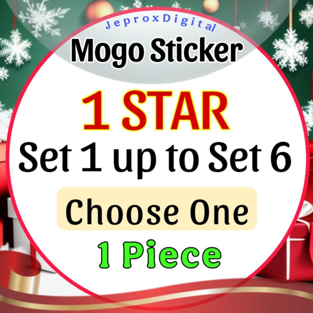 Mono Go 1 Star Sticker Set 1 6 Choose 1 Only 1 Piece - Etsy