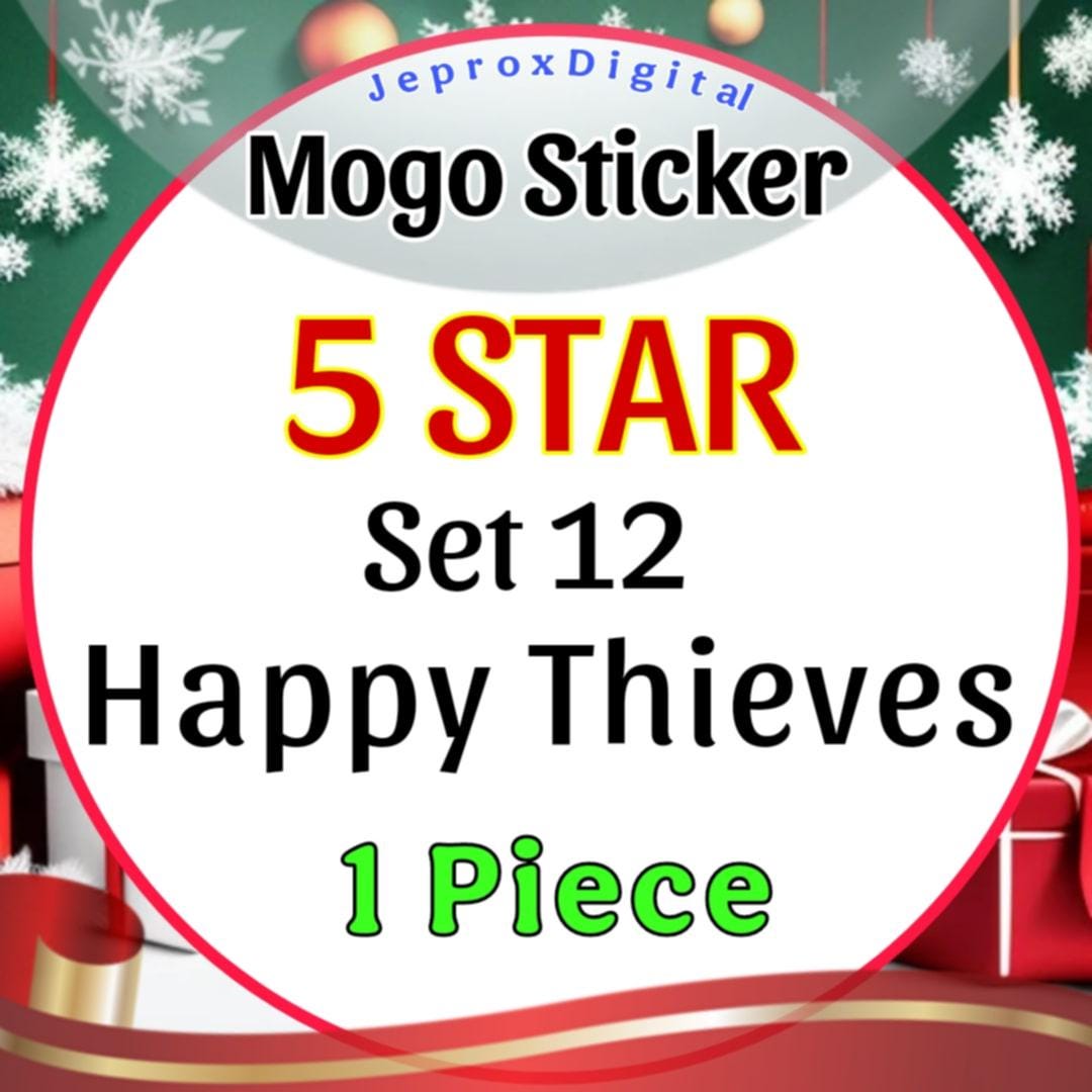 Happy Thieves set 12 Mono Go 5 STAR Sticker 1 Piece - Etsy