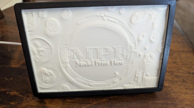 3D Printed Lithograph With Lighted Frame - Etsy