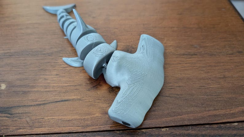 3D Printed Articulated Hammerhead Shark Toy wobbly Shark - Etsy