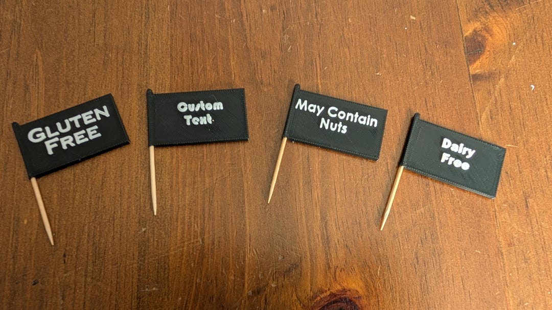 Food Allergy Label Toothpick Flags - Etsy