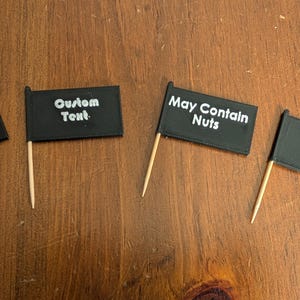 Food Allergy Label Toothpick Flags - Etsy