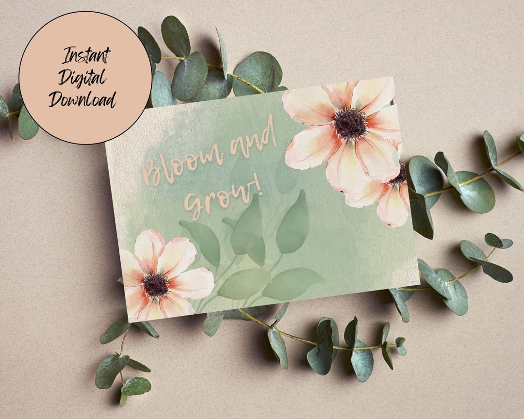 Printable Greeting Card, Digital Download, Any Occasion Digital ...