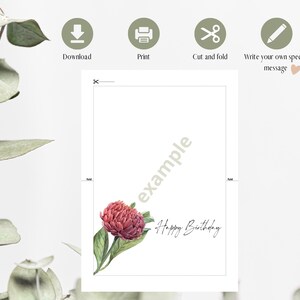 Birthday Card | Lovely Birthday Card | Floral Birthday Card | Printable ...