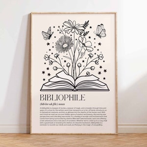 Book Lover Wall Art Printable Bibliophile Print Literary Wall Art ...