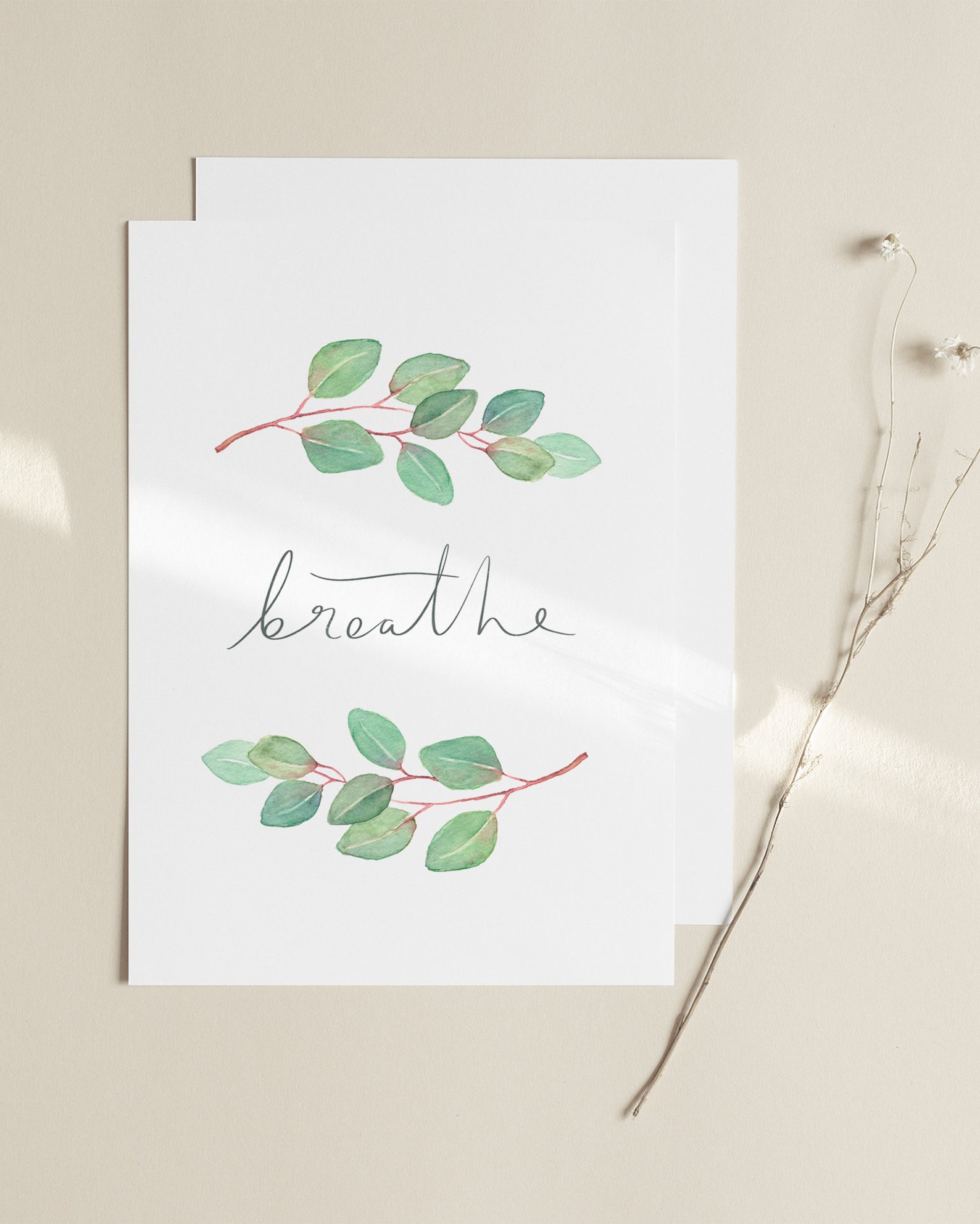 Breathe PRINTABLE INSTANT Download Wall Art Natural - Etsy