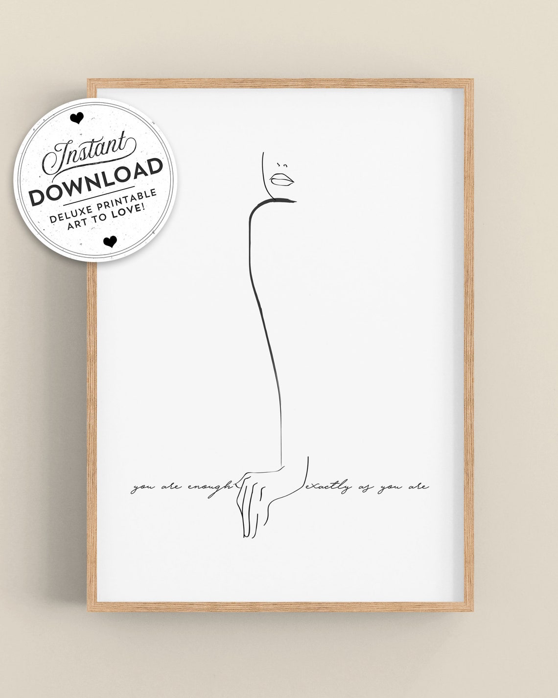 You Are Enough • PRINTABLE • INSTANT Download • Wall Art • Self Love ...