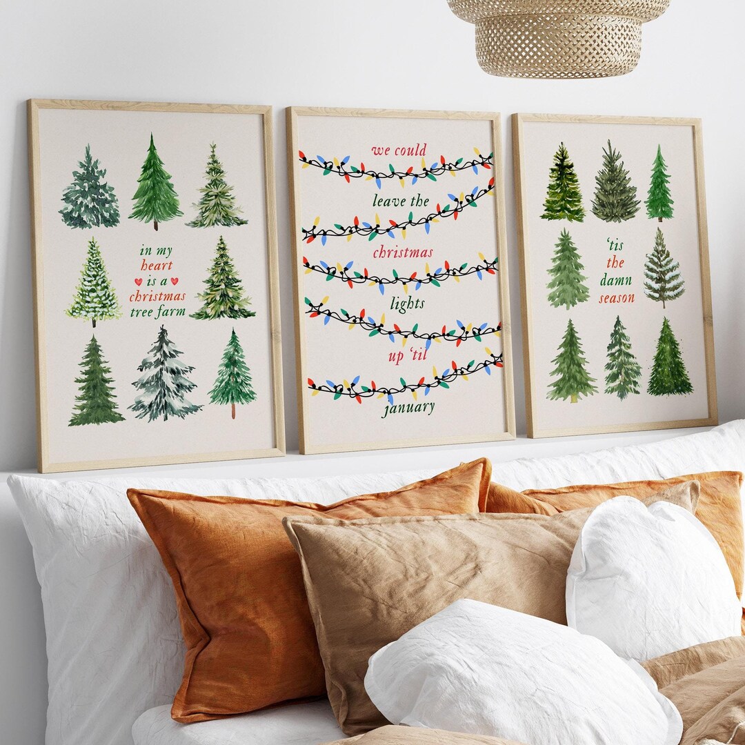 Taylor Swift Xmas Poster Bundle Christmas Tree Farm Lyrics Merry ...