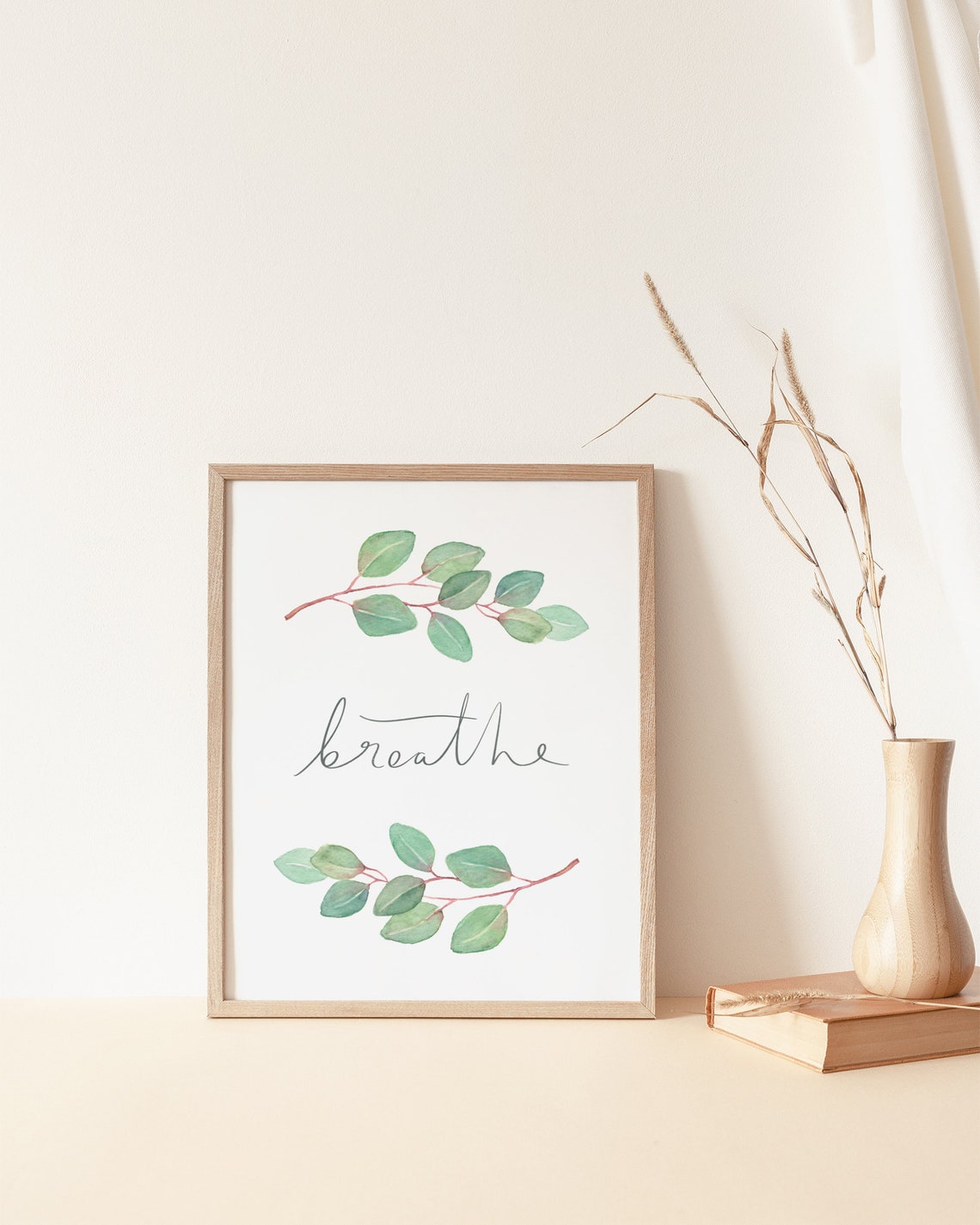 Breathe PRINTABLE INSTANT Download Wall Art Natural - Etsy