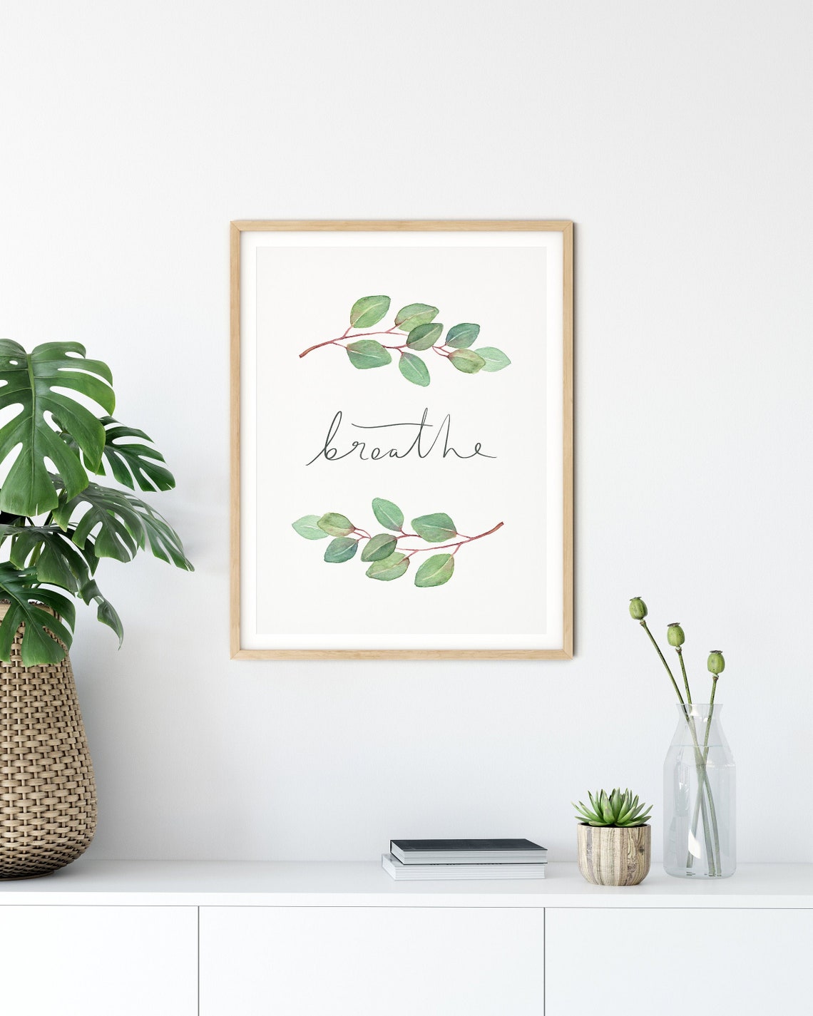 Breathe PRINTABLE INSTANT Download Wall Art Natural - Etsy