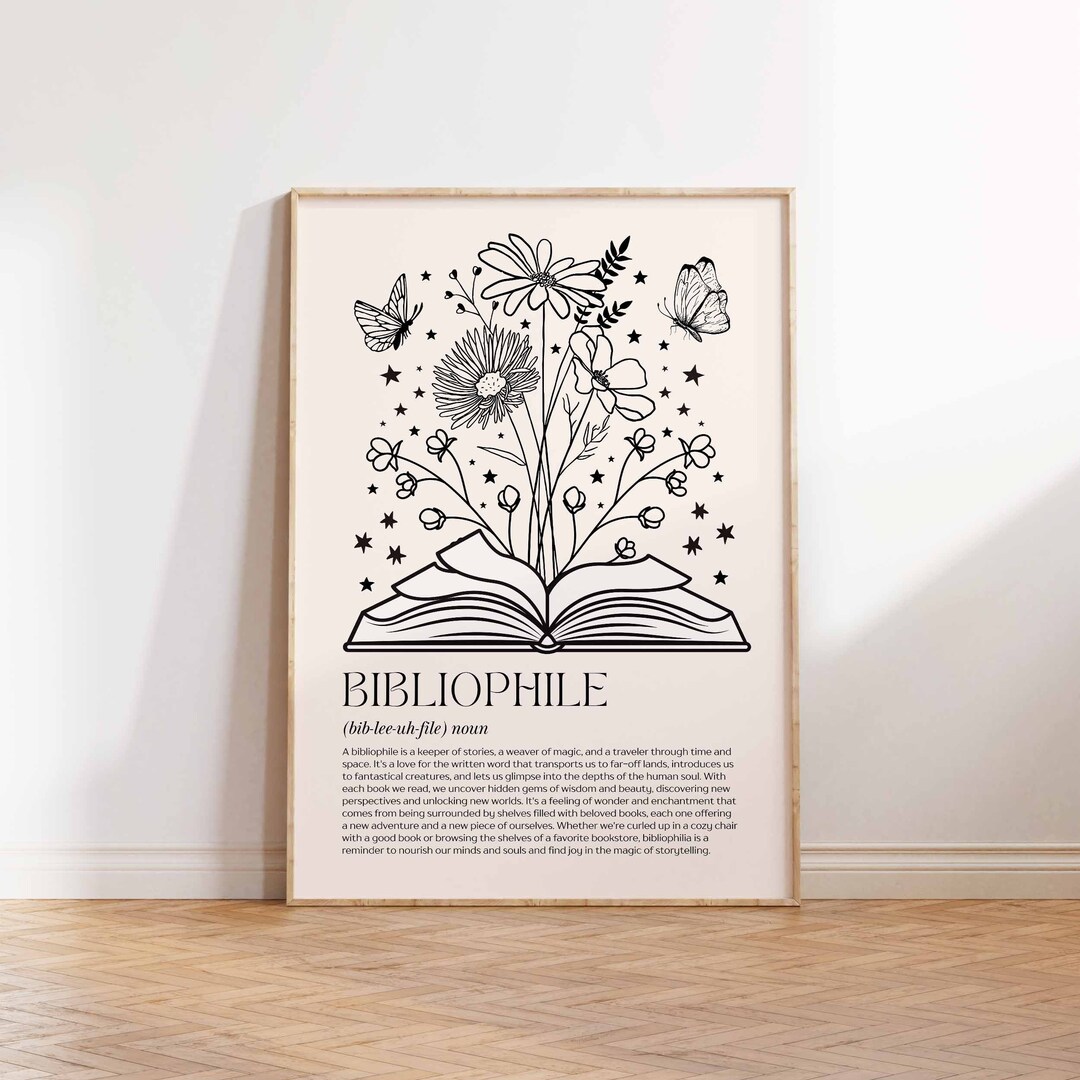 Book Lover Wall Art Printable Bibliophile Print Literary Wall Art ...