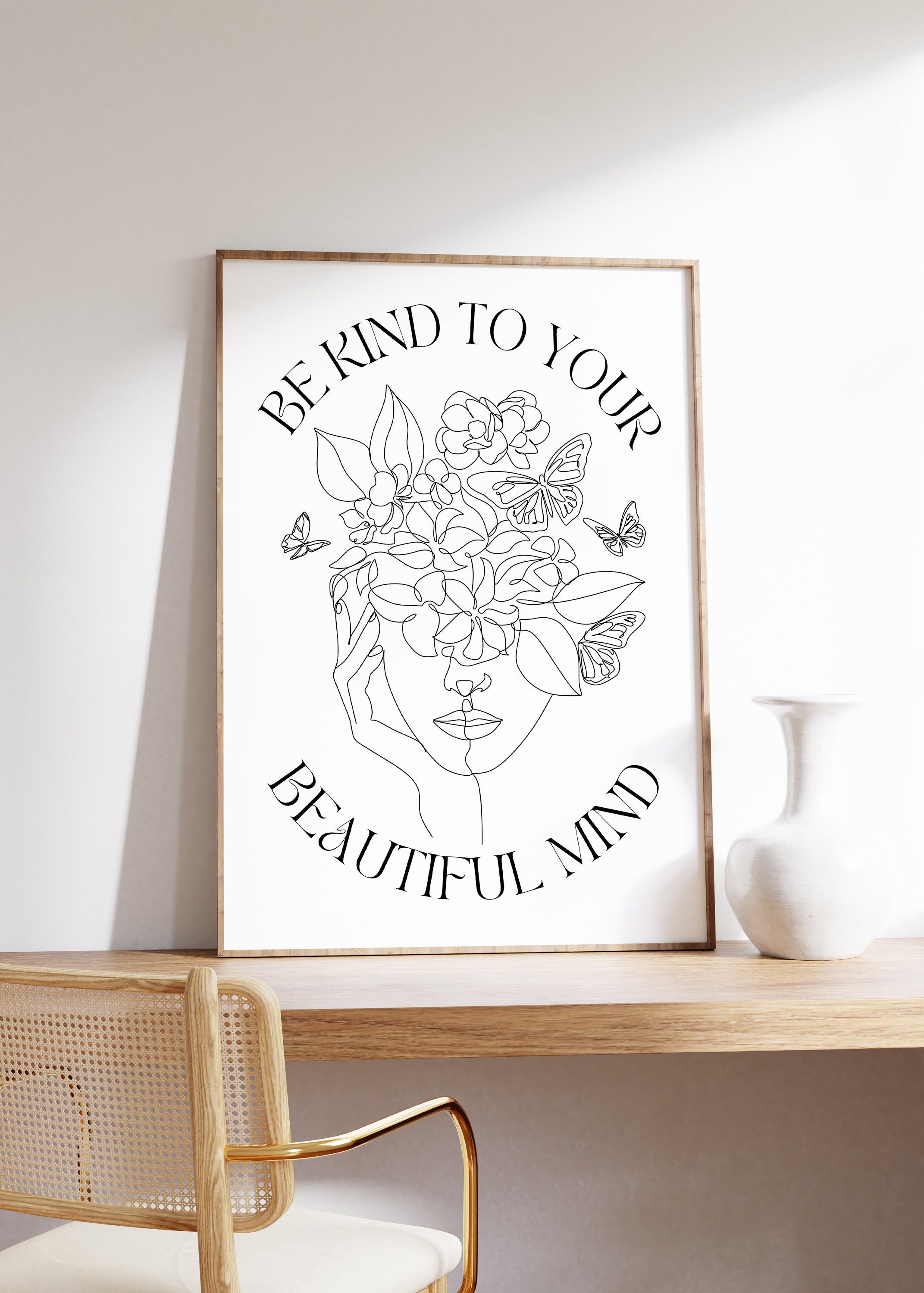 Be Kind to Your Beautiful Mind PRINTABLE Mindfulness - Etsy