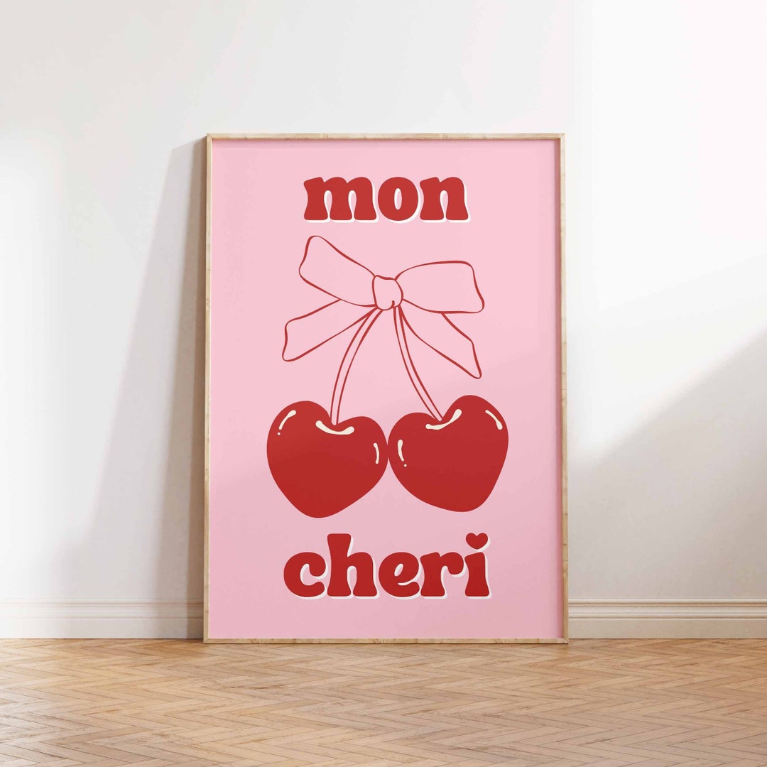 Mon Cheri Printable, French Poster, French Prints, French Home Decor ...