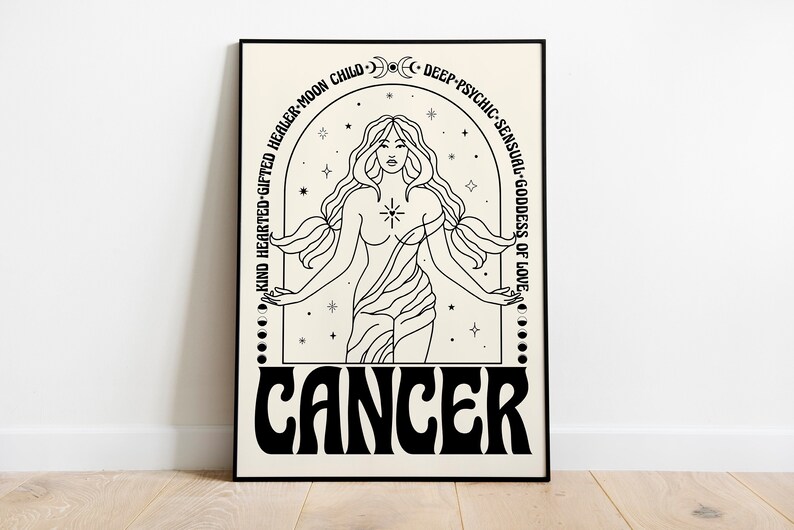 Cancer Goddess PRINTABLE INSTANT Download Zodiac Wall - Etsy Ireland