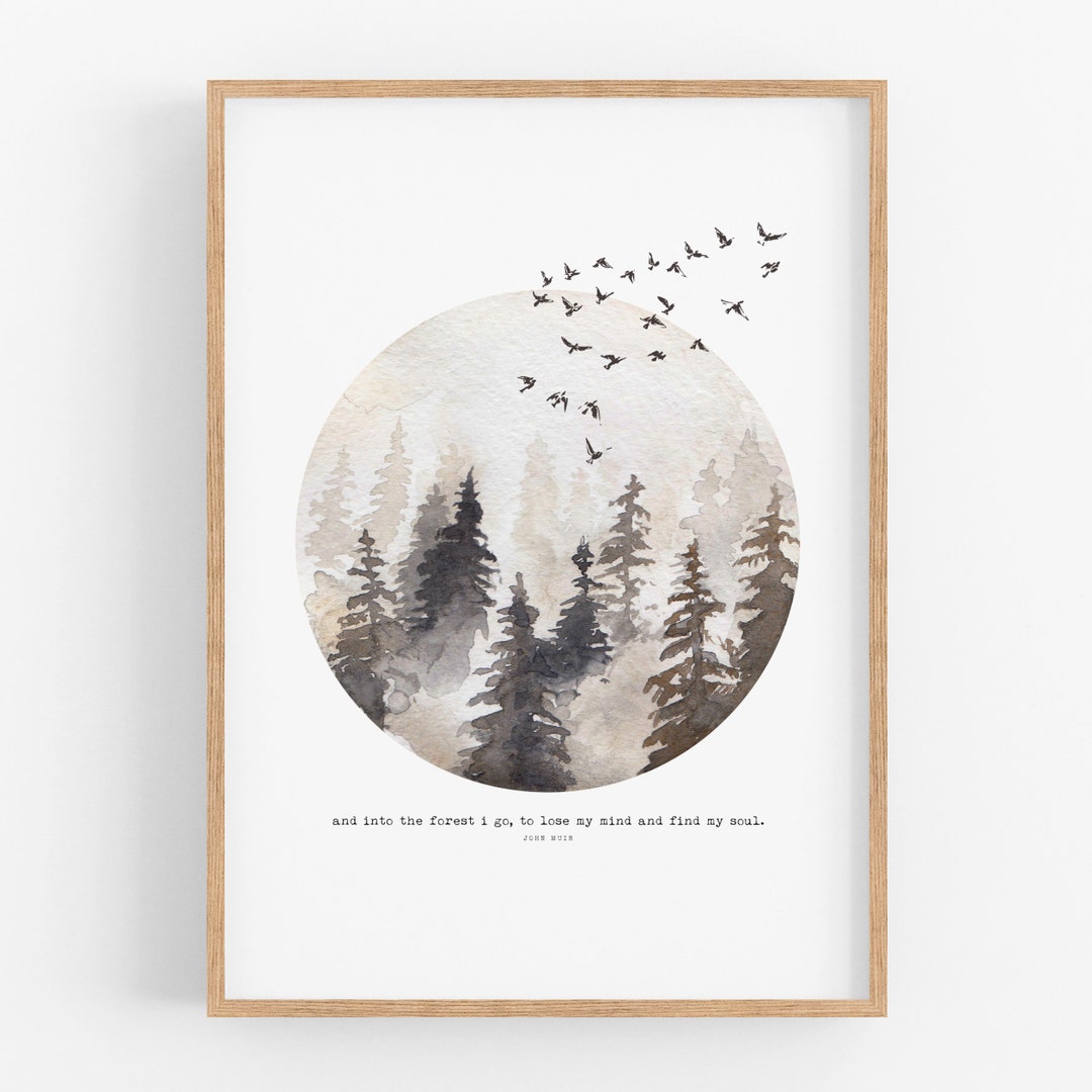 Into the Forest PRINTABLE INSTANT Download Wall Art Nature Boho ...