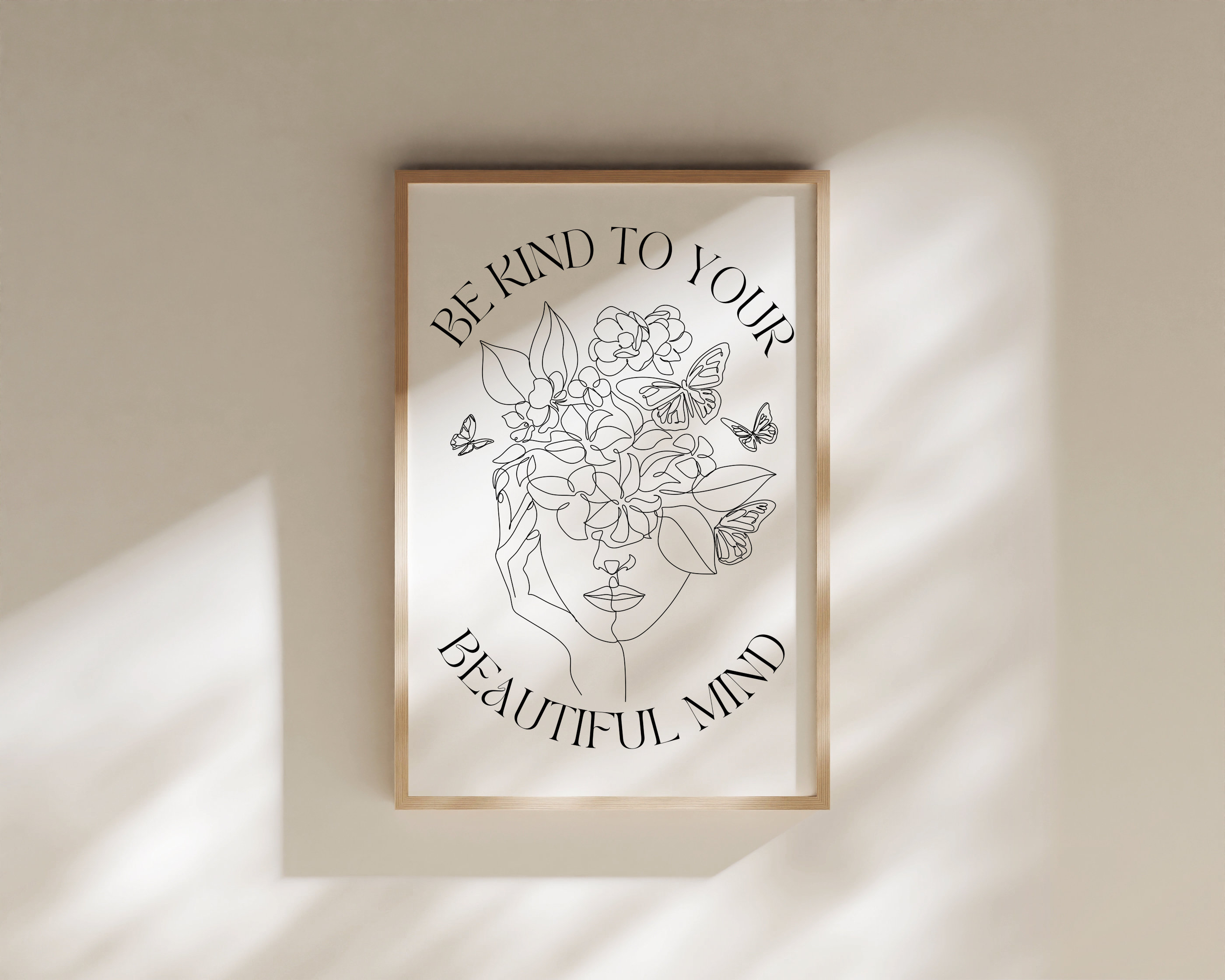 Be Kind to Your Beautiful Mind PRINTABLE Mindfulness - Etsy