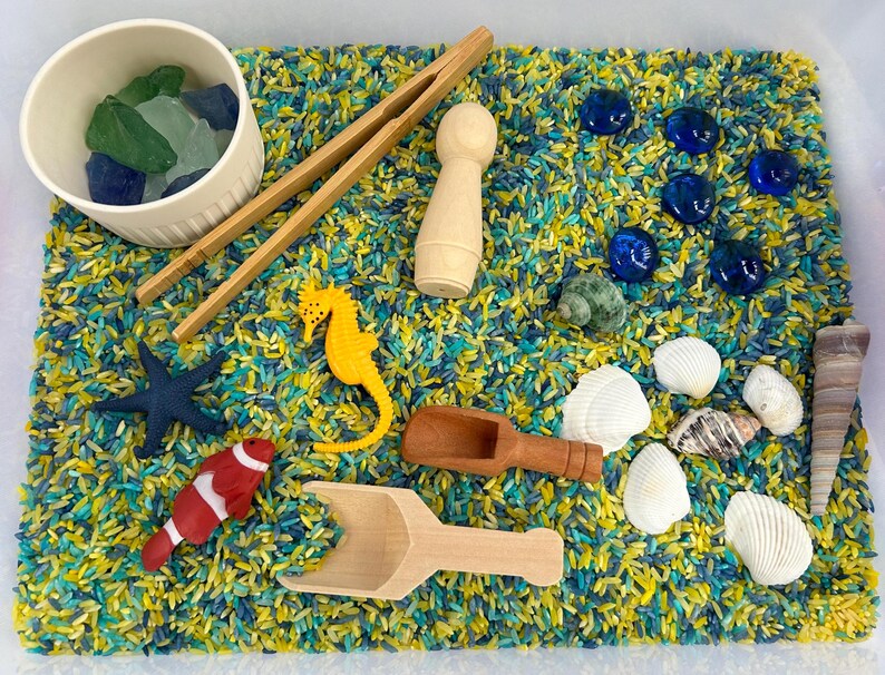 Ocean Sensory Bin for Fine Motor Skills, Sensory Bin Filler, Sensory ...