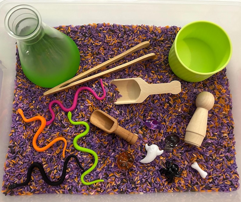 Halloween Sensory Bin for Fine Motor Skills, Sensory Bin Filler ...