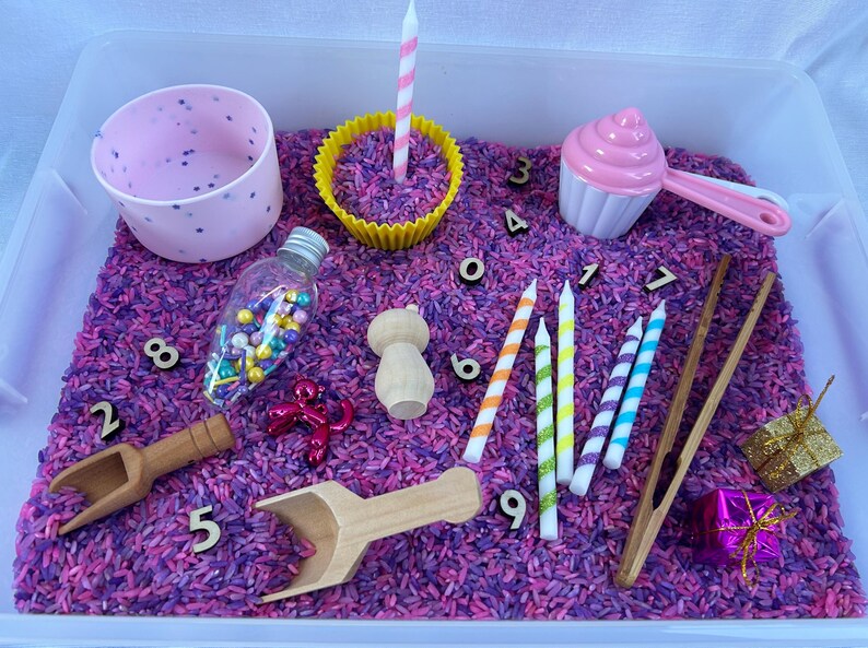 Birthday Sensory Bin for Fine Motor Skills, Sensory Bin Filler, Sensory ...