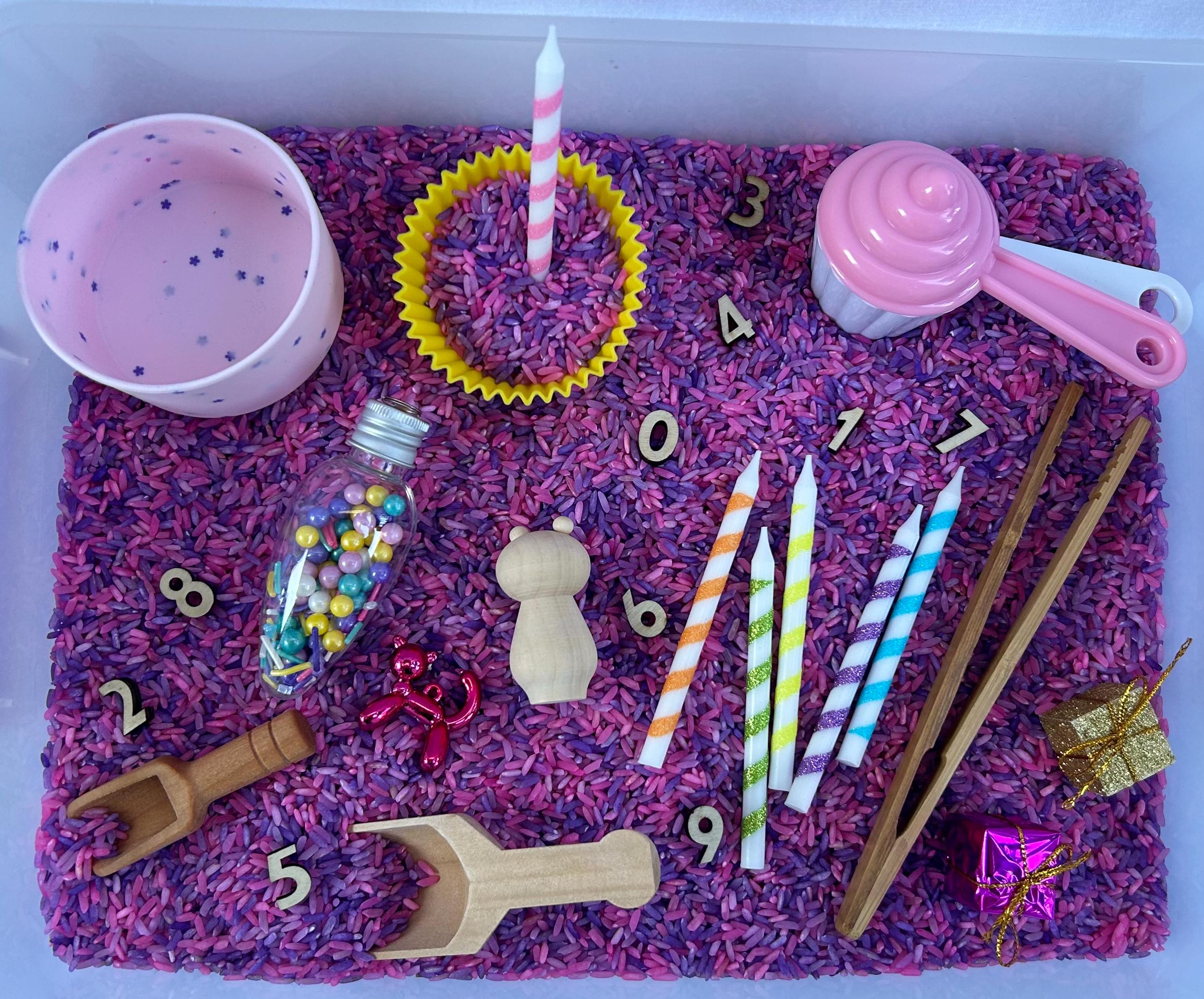 Birthday Sensory Bin for Fine Motor Skills, Sensory Bin Filler, Sensory ...