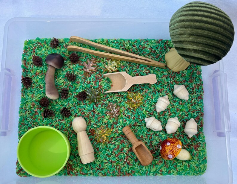 Forest Sensory Bin for Fine Motor Skills, Sensory Bin Filler, Sensory ...