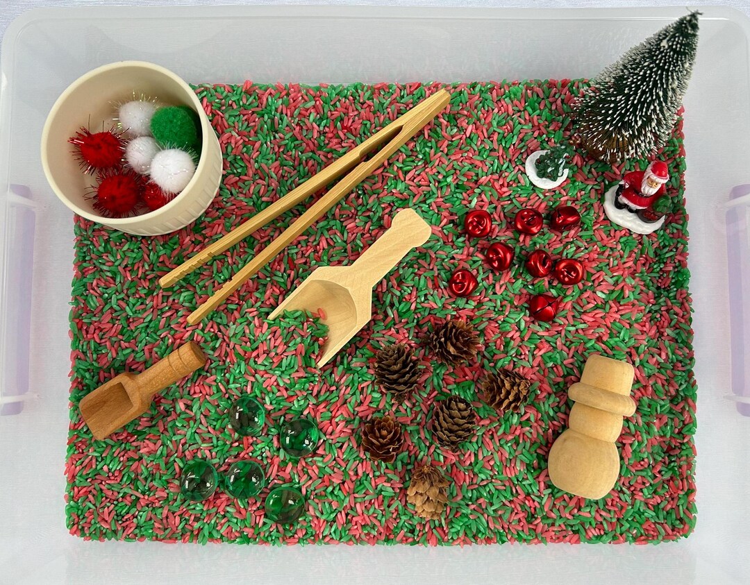 Christmas Sensory Bin for Fine Motor Skills, Sensory Bin Filler ...