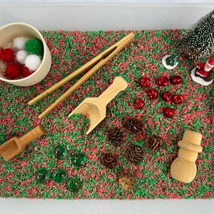 Christmas Sensory Bin for Fine Motor Skills, Sensory Bin Filler ...