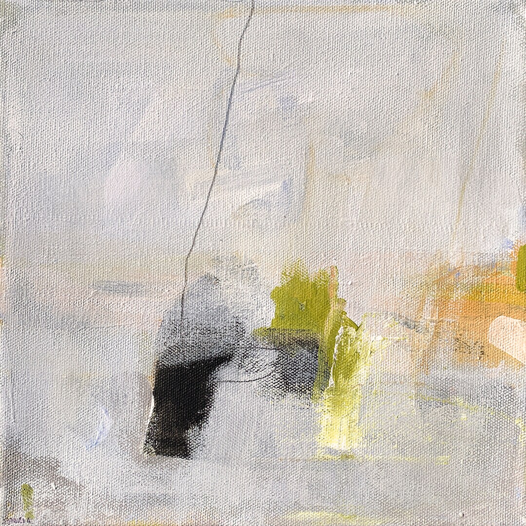 Original Abstract White Monotone Painting by Jacquie Gouveia, 10x10 ...