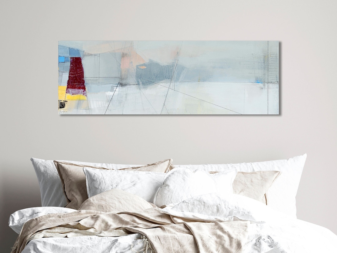 Long Narrow Horizontal Wall Art Abstract Landscape Canvas - Etsy