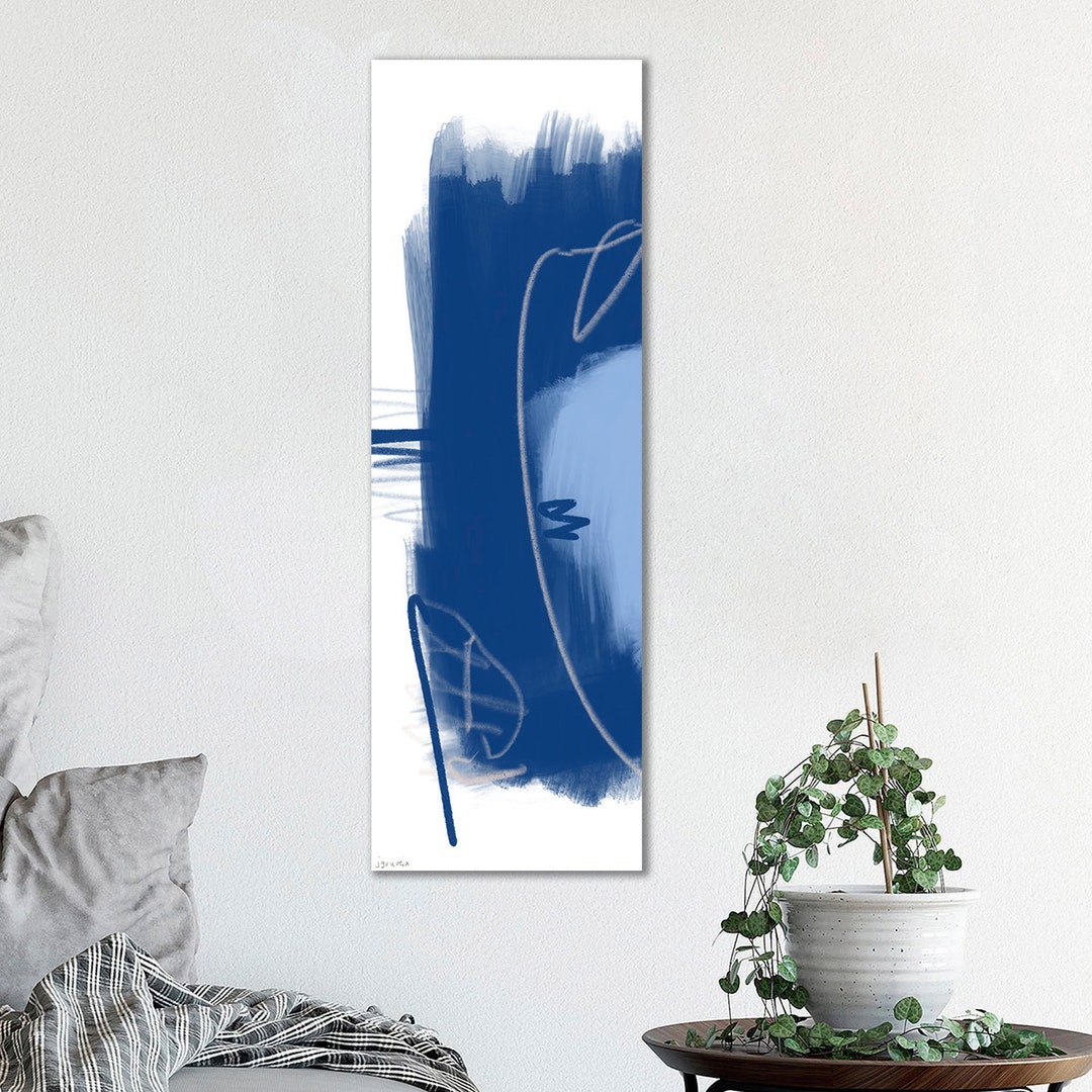 Vibrant Tall Vertical Abstract Wall Art by Jacquie Gouveia, Blue ...