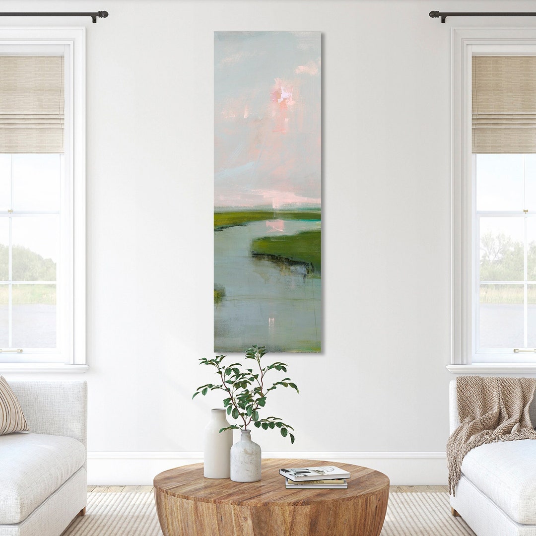 Tall Narrow Salt Marsh Wall Art by Jacquie Gouveia, Tall Vertical Beach ...