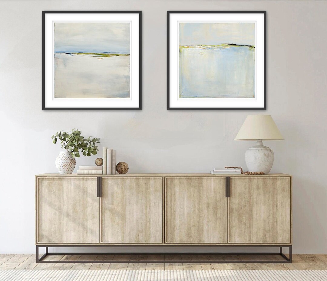 Set of 2 Abstract Coastal Landscape Art Prints by Jacquie Gouveia, 2 ...