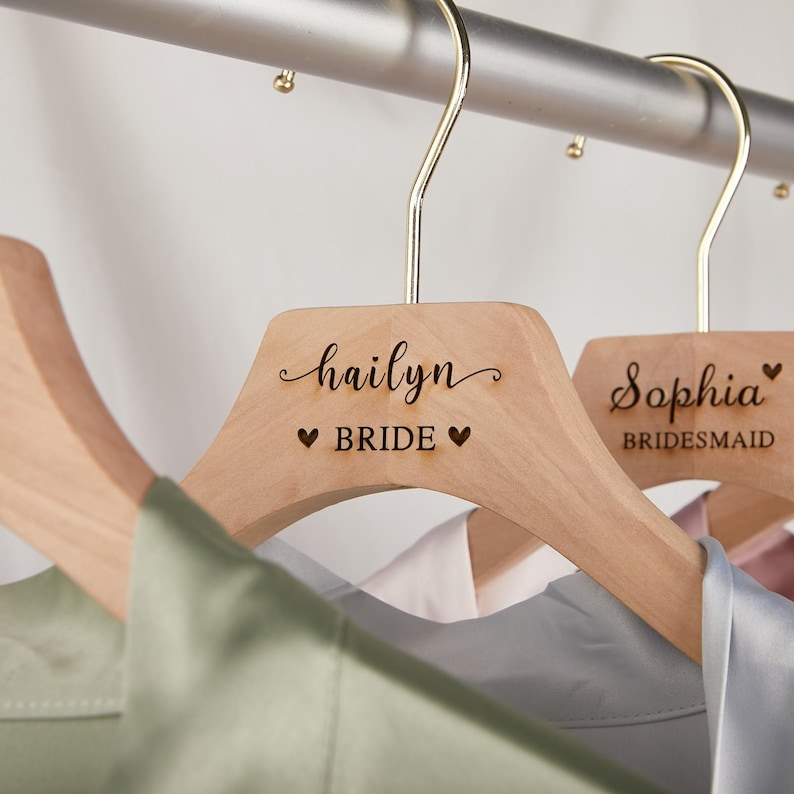 Personalized Bride Hangers for Wedding Dress,custom Name Engraved ...
