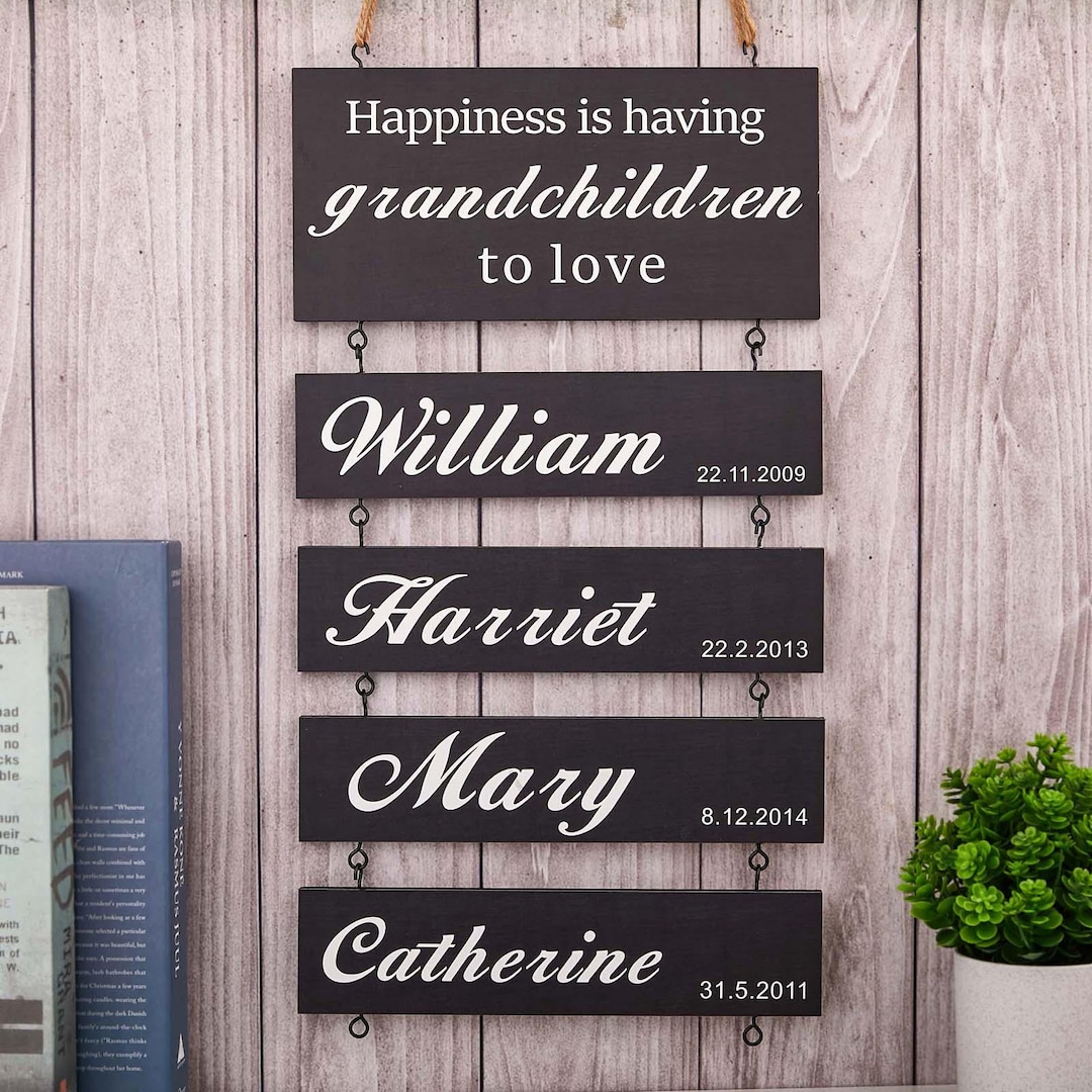 Personalized Wooden Sign for Grandparents,custom Family Name Sign for ...