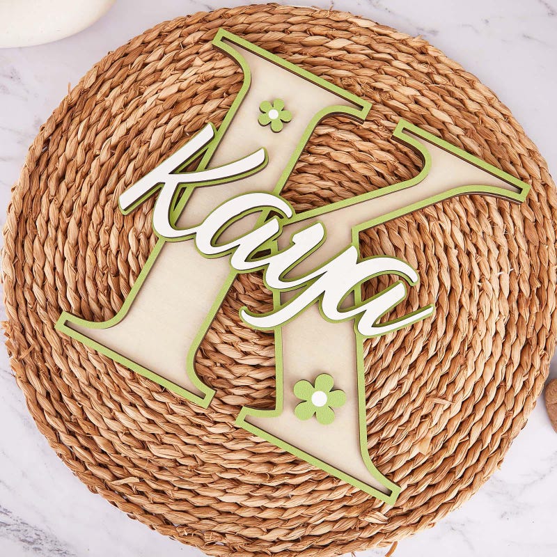 Letter S Girl Door - Etsy