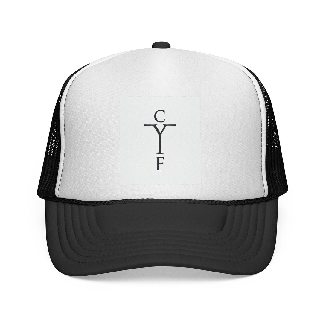 CYF Confirm Your Faith Logo Minimal Cross Monogram Trucker Cap ...