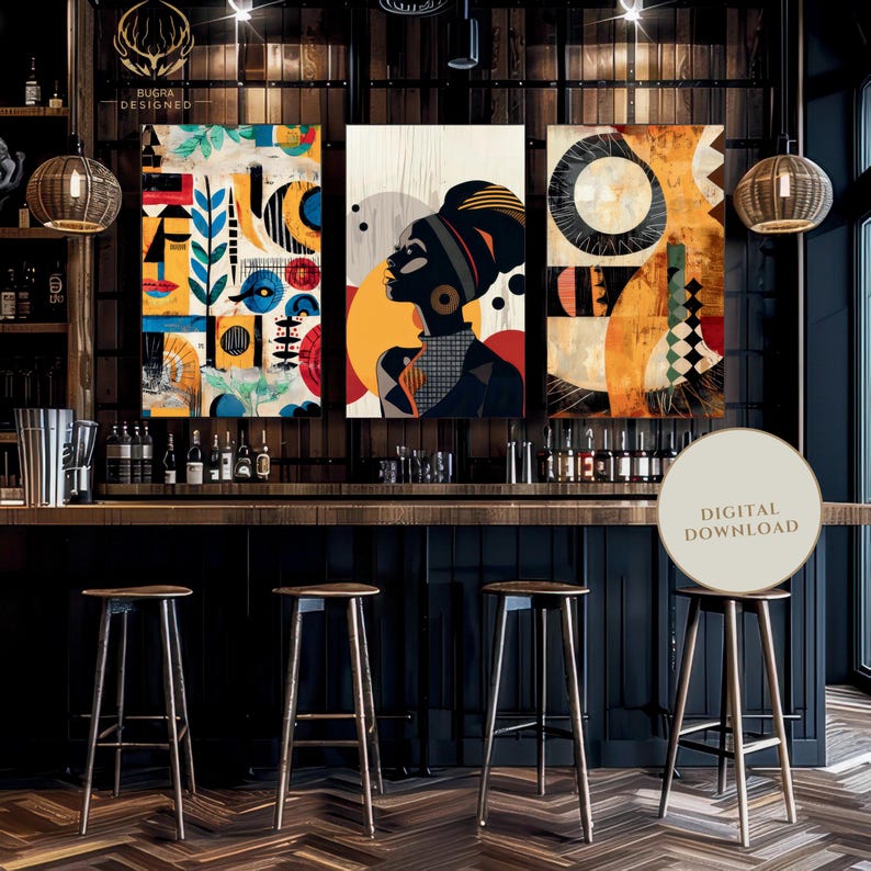 Africa Art Wall Decor African Printable Wall Art Tribal Wall Decor ...