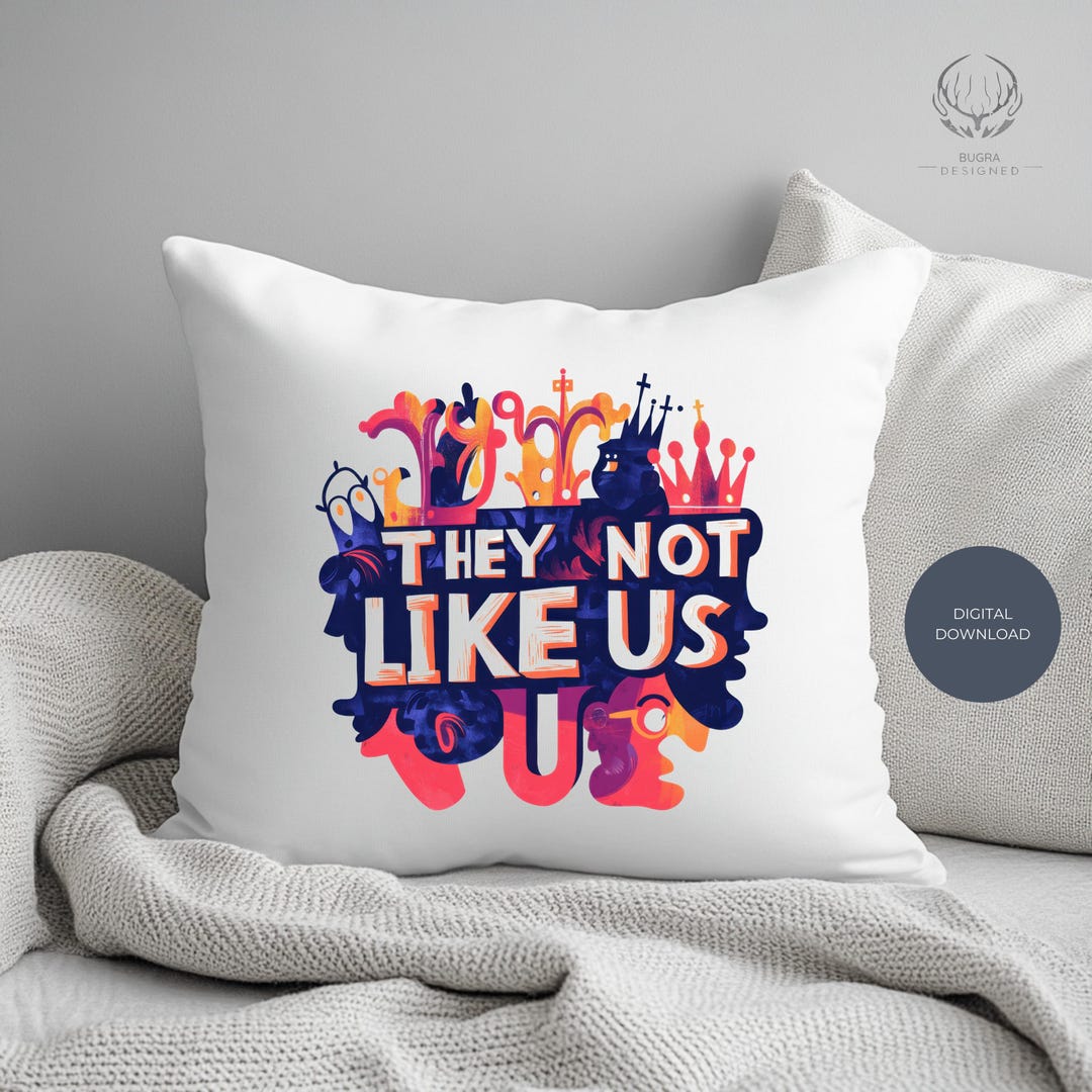 They Not Like Us SVG PNG: Viral Typography Clipart (digital Download ...