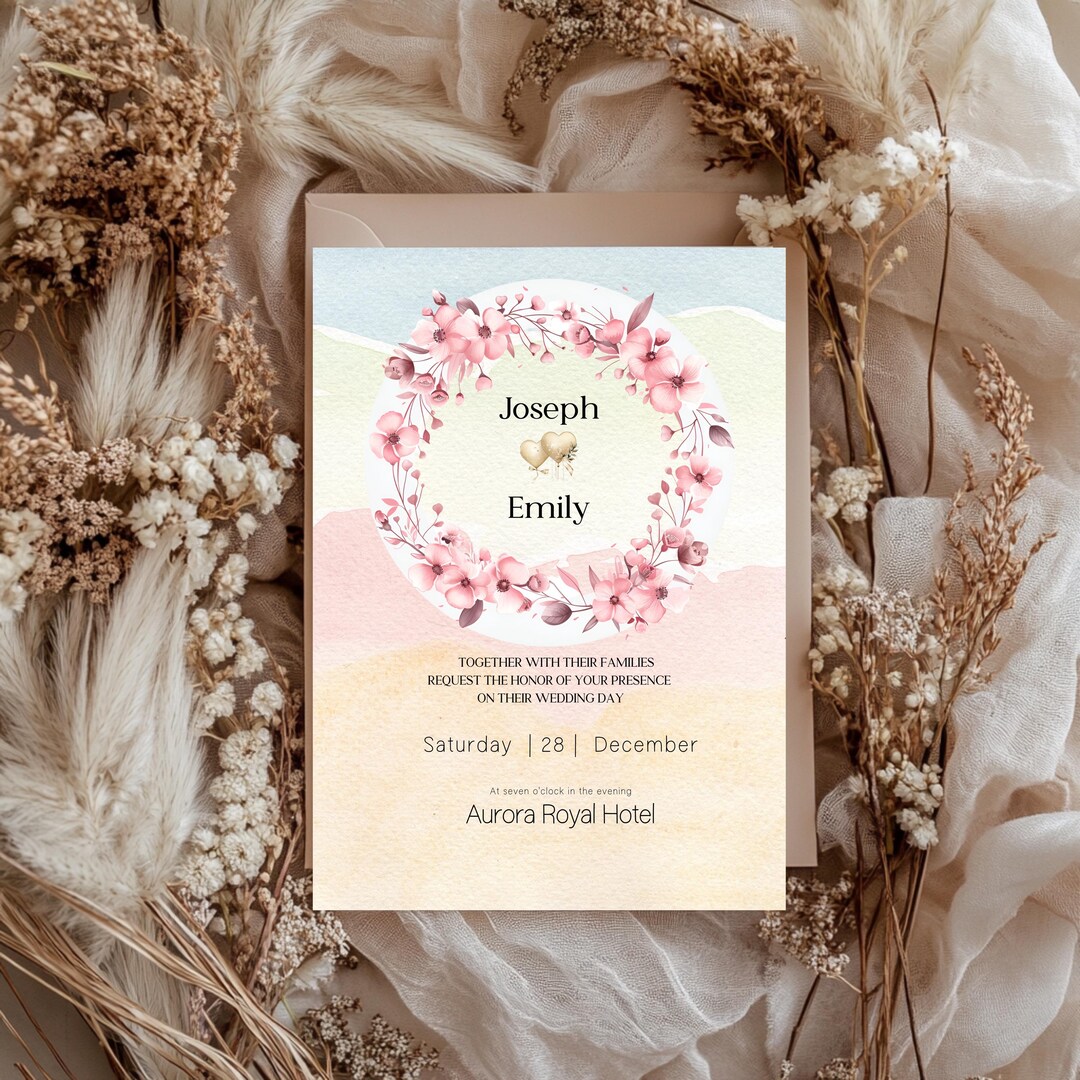 Luxury Wedding Invitation Template | Bonus Wedding Planner Template ...