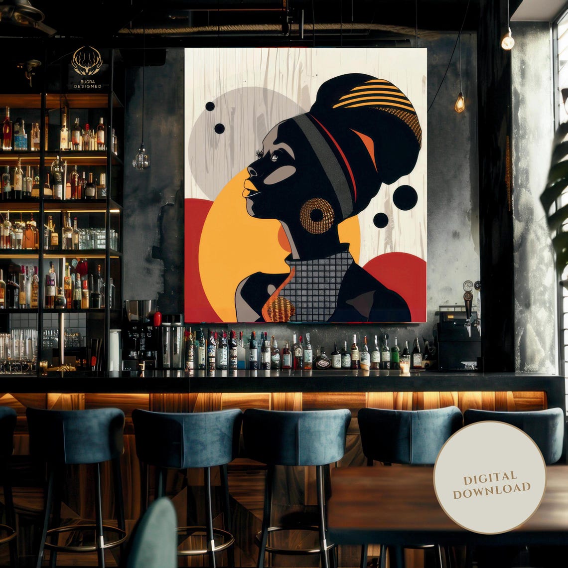 Africa Art Wall Decor African Printable Wall Art Tribal Wall Decor ...