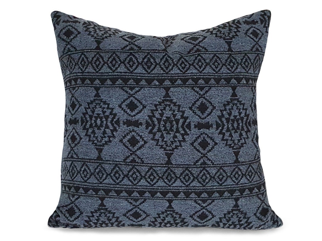 Blue Black Pillow, Southwestern Pillows, Aztec, Western Pillow Covers ...