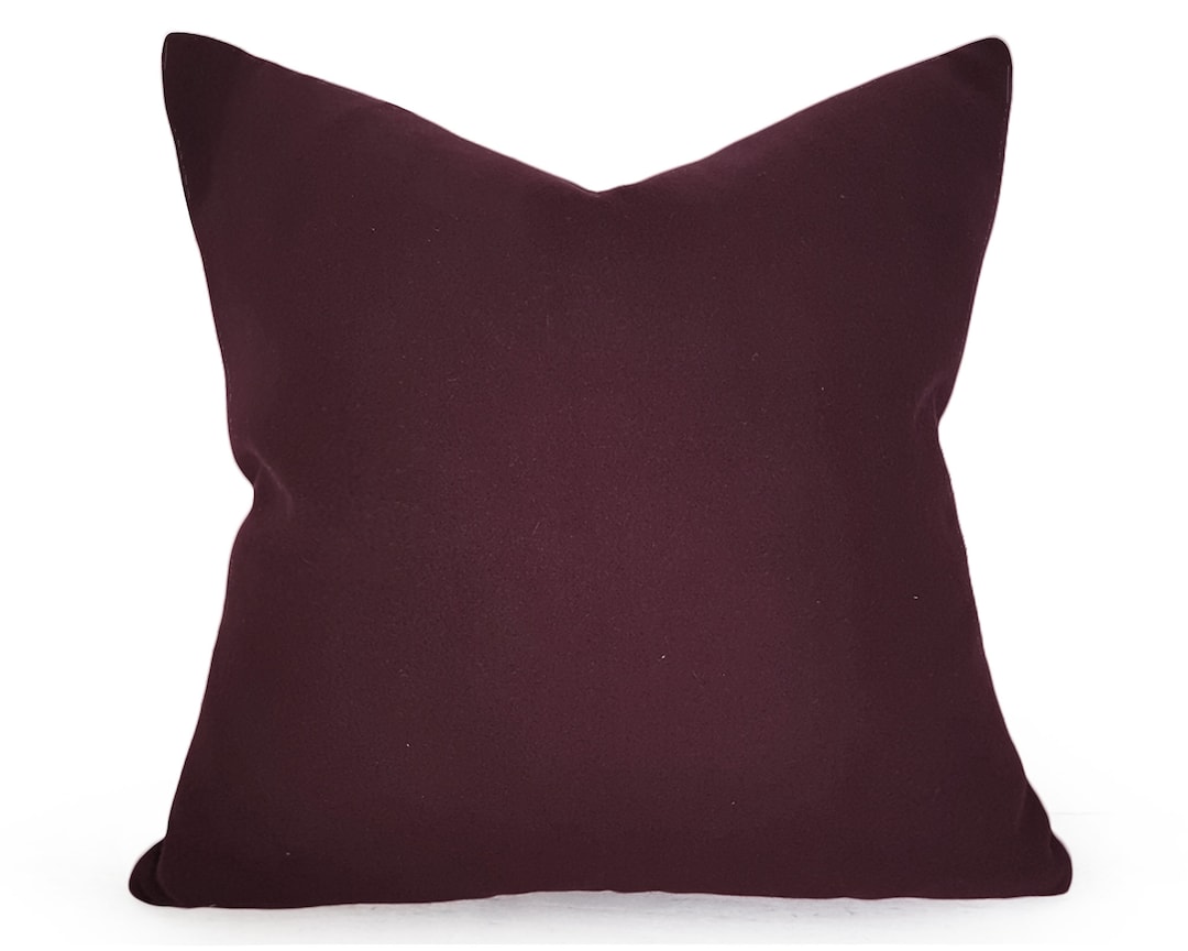Purple Red Pillows, Dark Red Pillow, Burgundy Wine Pillows, Throw ...