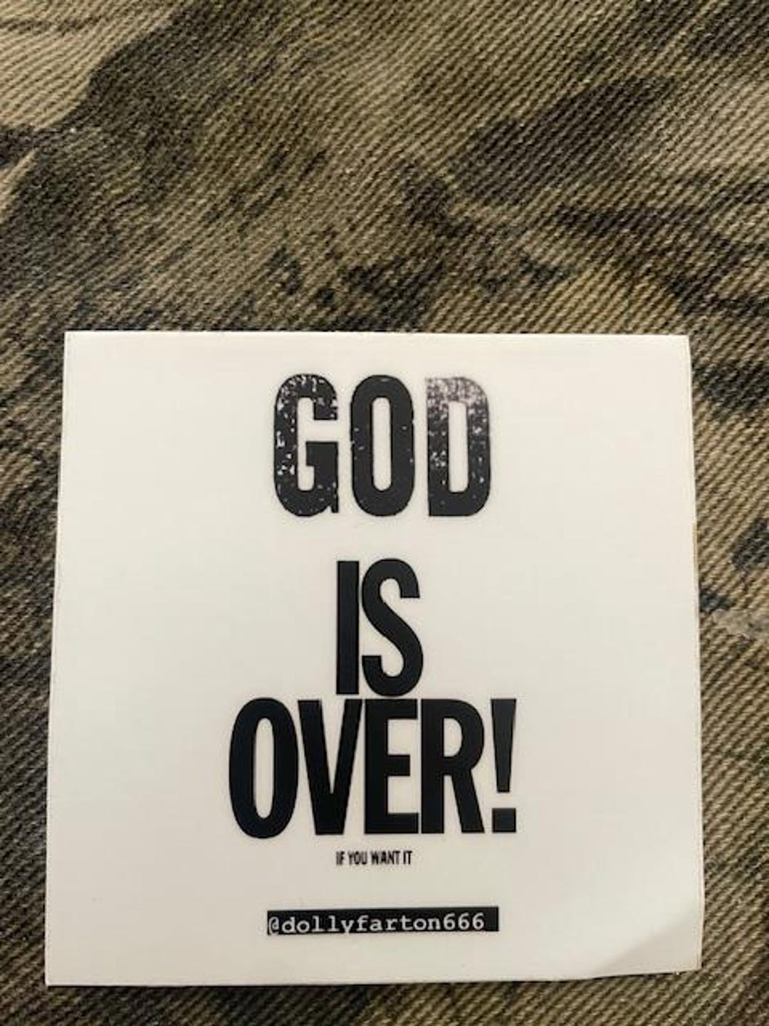 GOD IS OVER! Sticker - Etsy