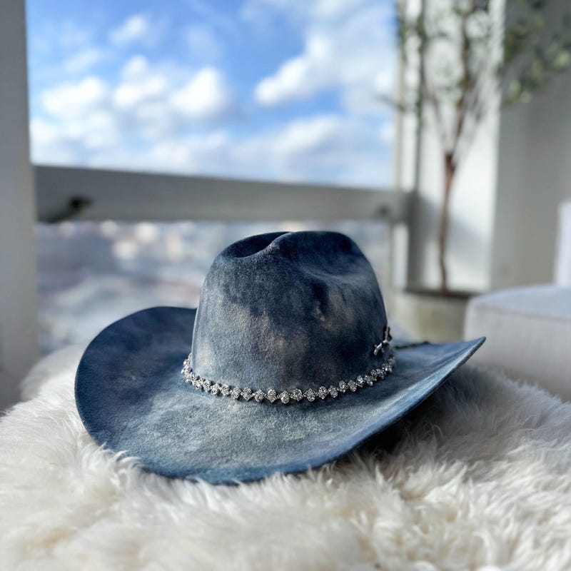 Denim Cowboy Hat - Etsy
