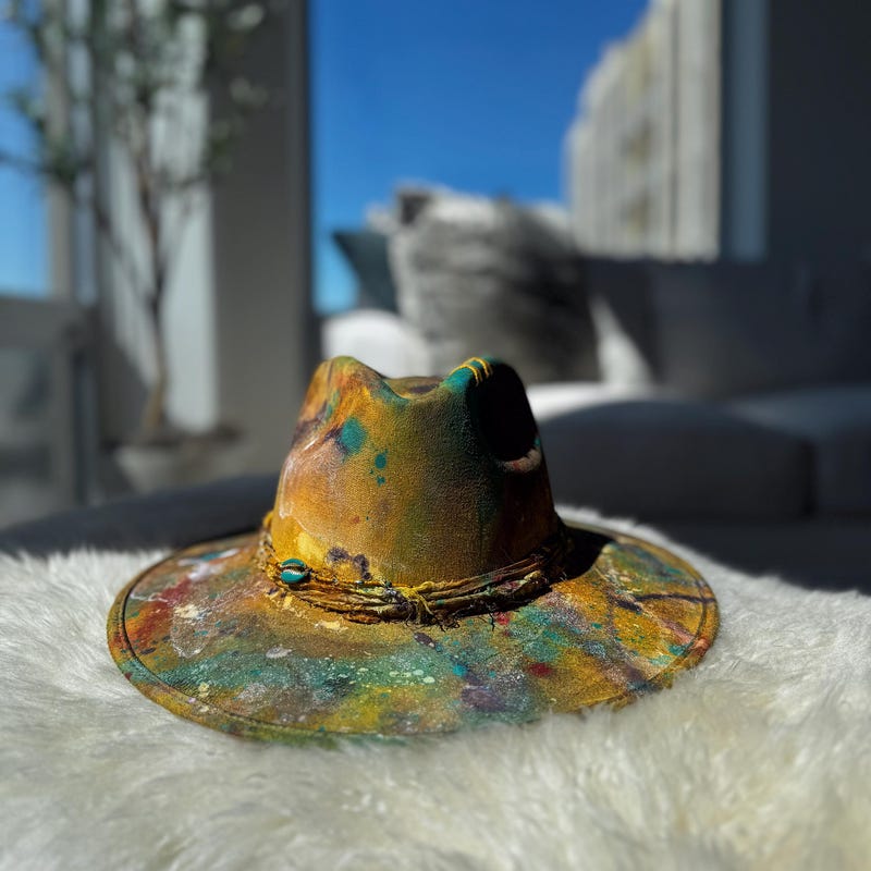 Painted Fedora Hat - Etsy