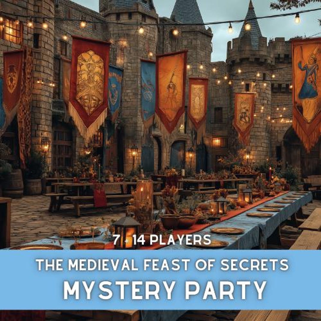 Medieval Mystery Party Game • Printable Feast of Secrets, 14 Players - Etsy